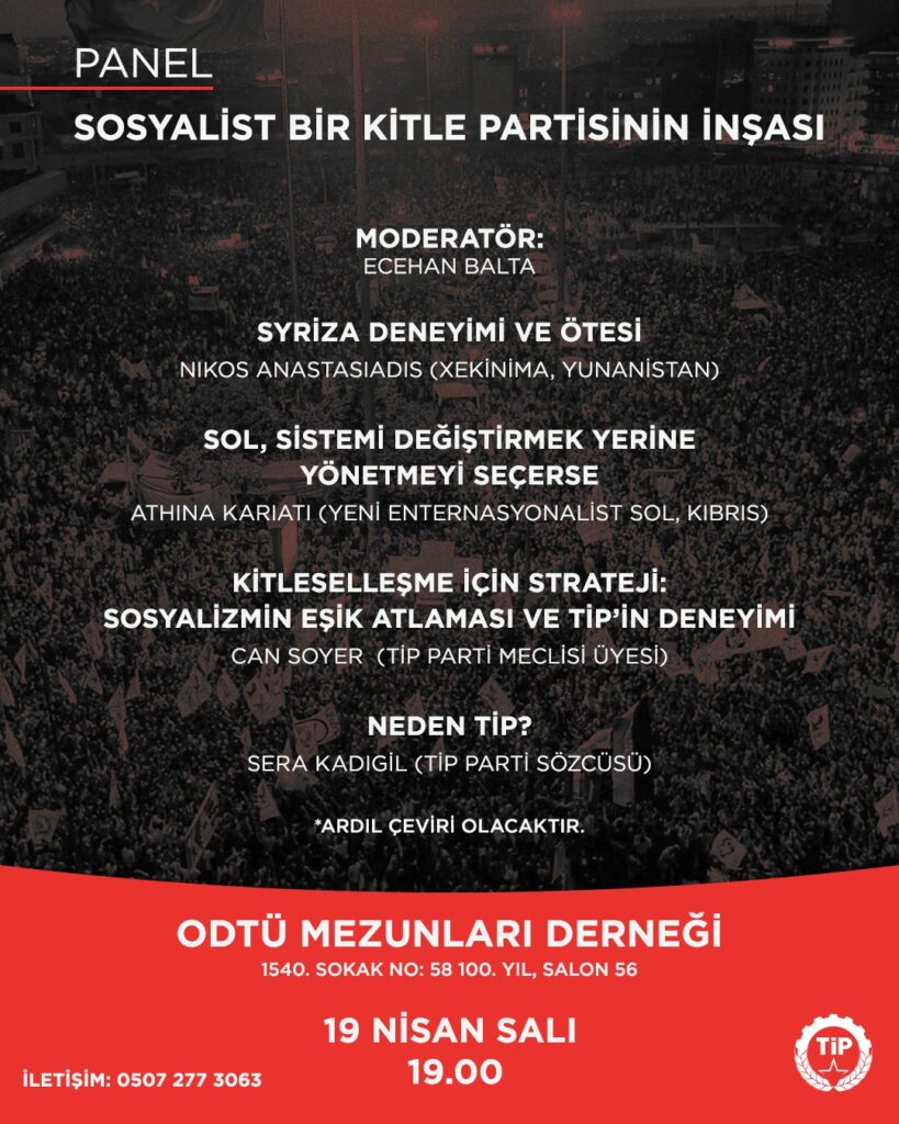 Public meeting in Ankara on Building a Socialist Mass Party organized ...