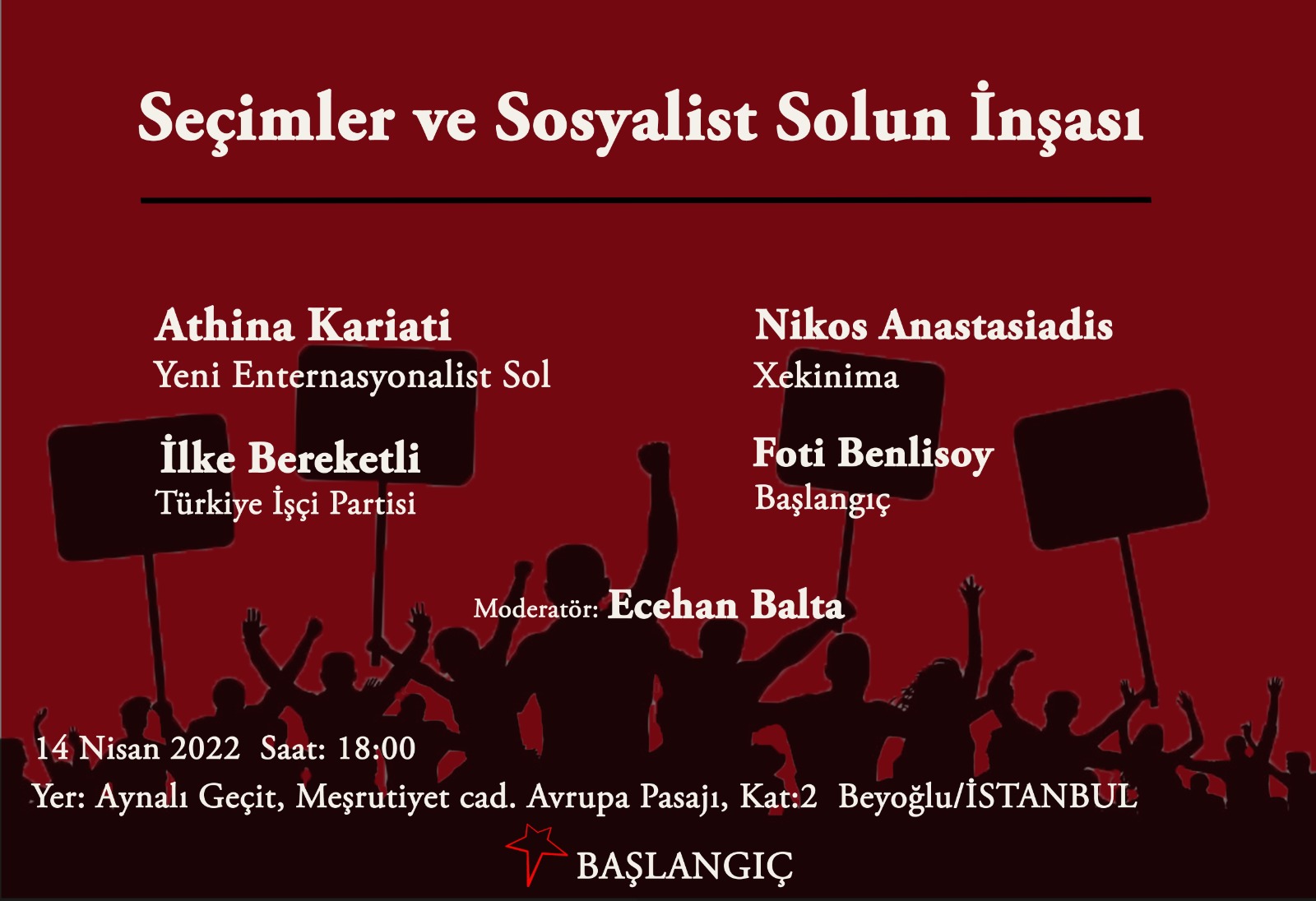 Turkey: Public meeting in Istanbul on Elections and the Building of the ...