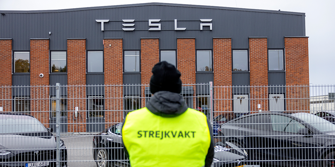 13 unions from 4 countries are continuing the strike against Tesla ...